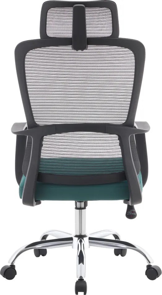 Ergonomická kancelářská židle SHIFT - černá síťovina / zelená látka / nosnost 150 kg