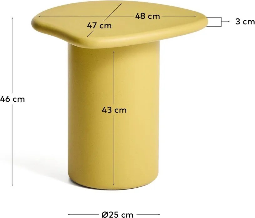 Betonový zahradní stolek 47x48 cm Macarella – Kave Home