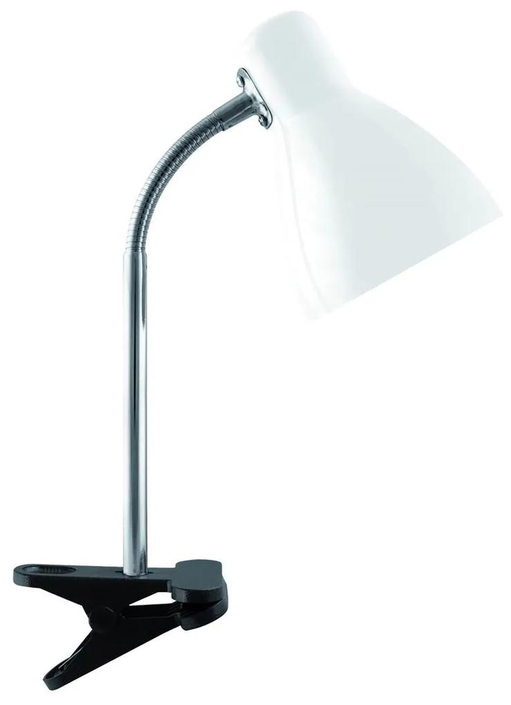 Stolní flexibilní lampa s klipem KATI, 1xE27, 15W, bílá S.t.r. KATI 02861