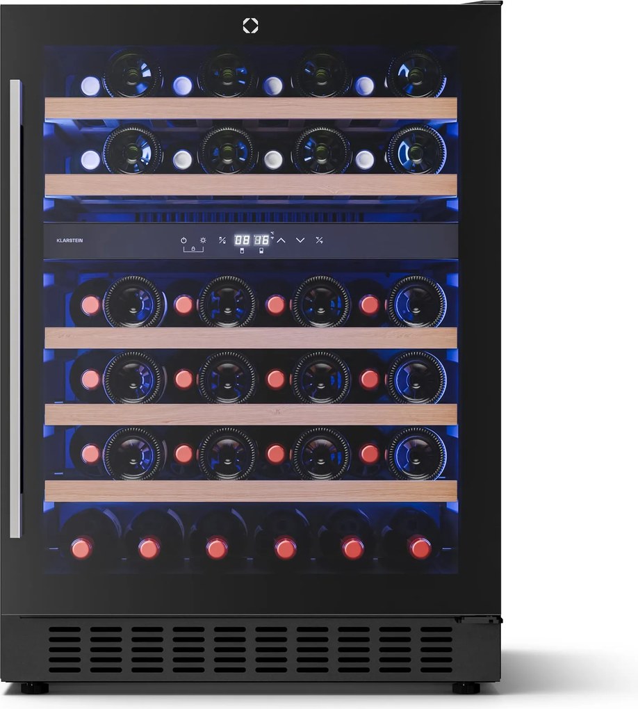 Klarstein Illuminosa vestavná vinotéka | Dualzone | 129 litrů | 46 lahví | 60 cm