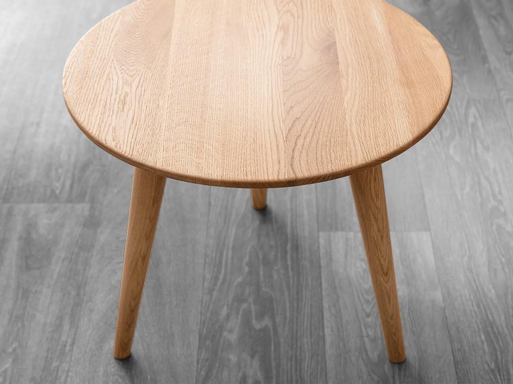 Kulatý konferenční stolek 45 cm Reno přírodní dub