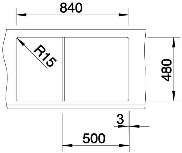 Blanco Metra 5 S Granitový dřez s odkapem oboustranné provedení, 86x50cm, bílá, 513205