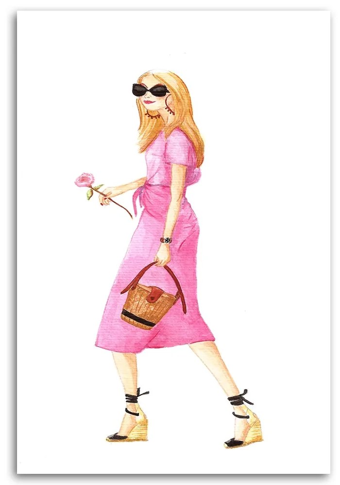 Gario Obraz na plátně Růžová elegance - Gisele Oliveira Fraga Baretta Rozměry: 40 x 60 cm