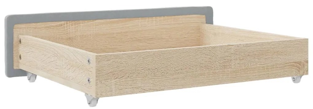 Zásuvky pod postel 2 ks světle šedé kompozitní dřevo a textil - Default Title