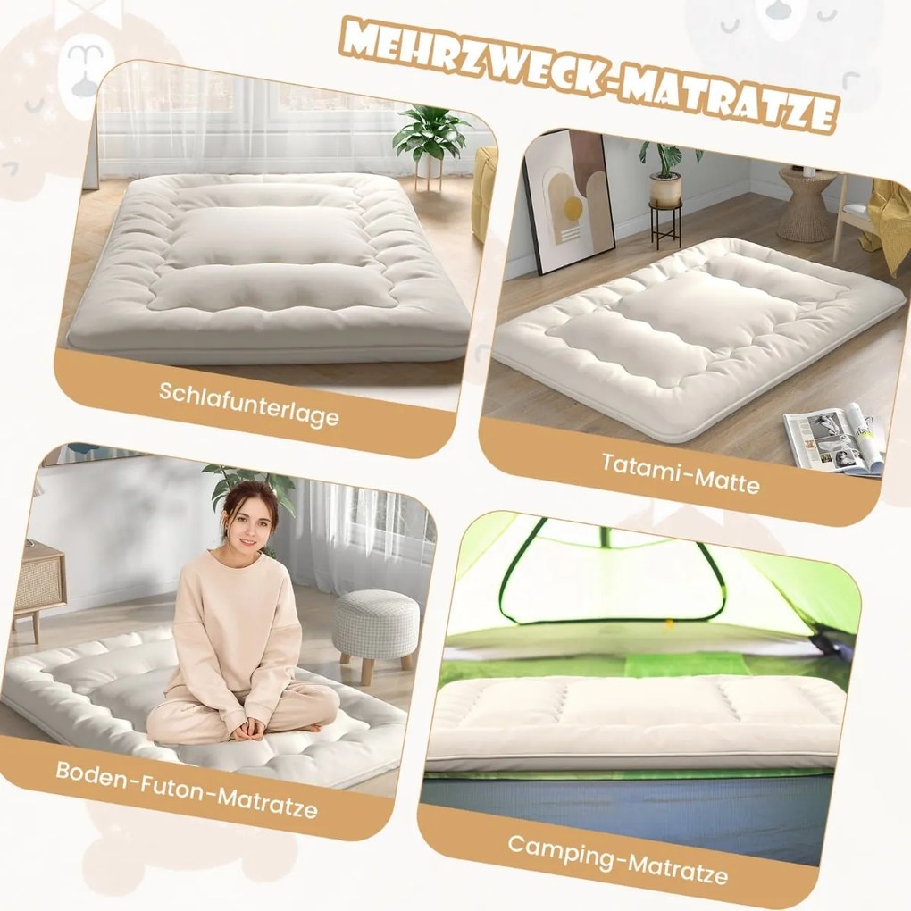 Costway Japonská futonová matrace Tatami Mat podlahová matrace