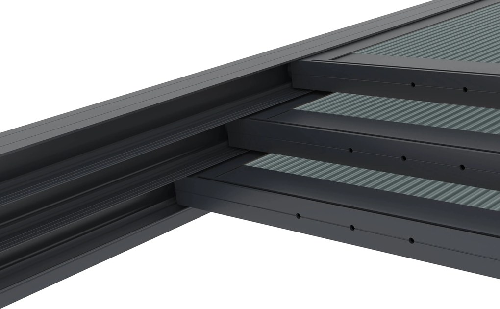Hliníková pergola BestBerg PZ-9A / 9 m² / antracit/šedá