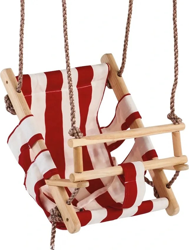 KBT Houpačka Baby CANVAS červenobílá