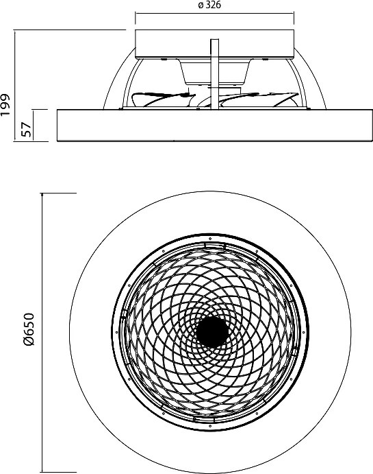 Mantra Tibet, stropní svítidlo s ventilátorem a dálkovým ovladačem, LED 70W 2700K-5000K, stříbrná, průměr 65cm