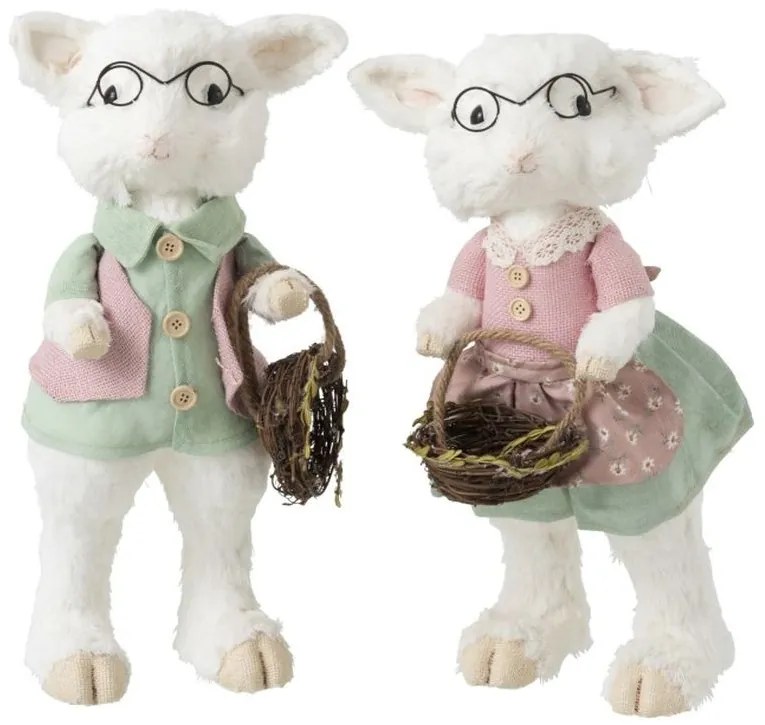 Dekorace ovčí chlapec a dívka Sheep - 25*22*46cm