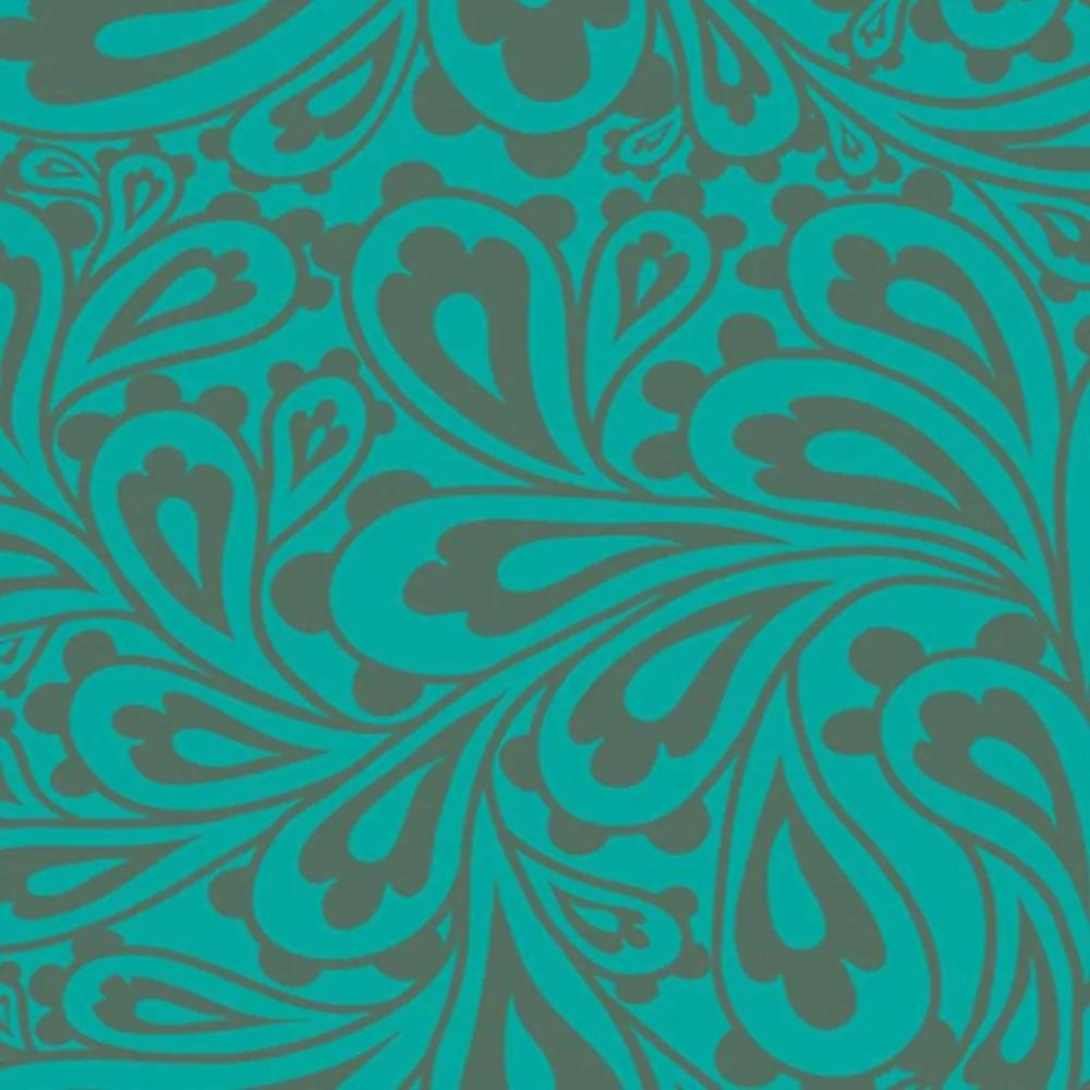 Ozdobný paraván Mosaic Turquoise - 145x170 cm, čtyřdílný, obustranný paraván 360°