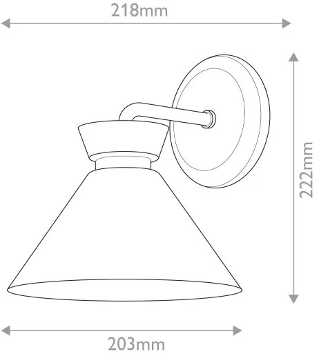 Alora Mood ALM-HALSTON-1WB-GD - Nástěnné svítidlo HALSTON 1xE14/40W/230V zlatá