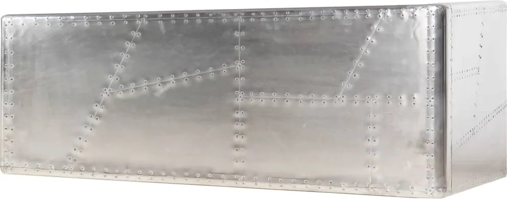 Letecký psací stůl - kov - stříbrný | 112x50x76 cm