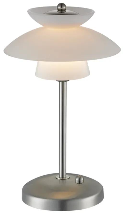 Halo Design 708192 stolní lampa Dallas opal/ocel, 30cm
