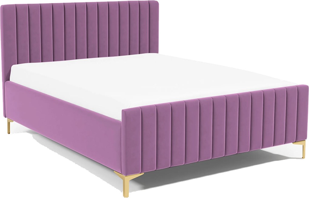 Eka Čalouněná postel SUTRA+ 140x200 cm Barva látky Trinity: Černá (Trinity 2316), Úložný prostor: S kovovým rámem úložného prostoru