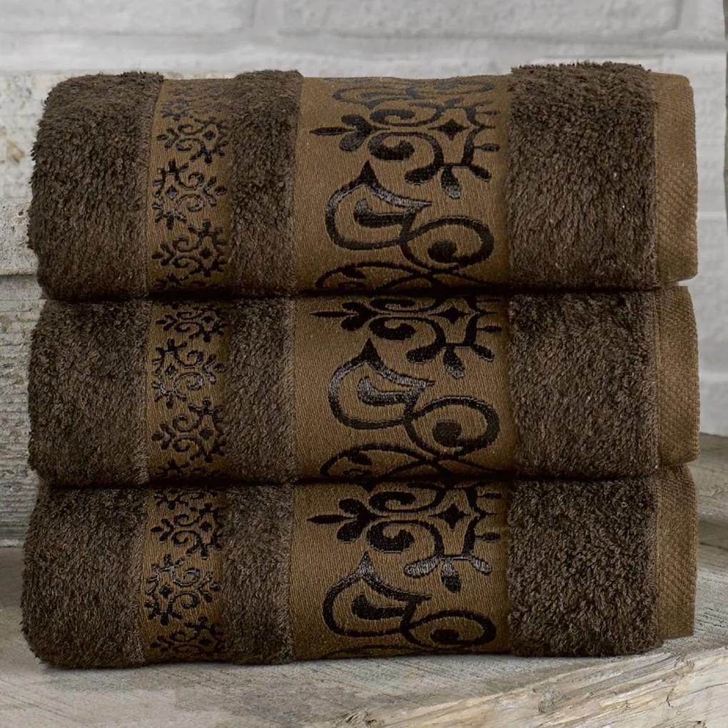 XPOSE ® Bambusový ručník CATANIA - čokoládová 50x90 cm