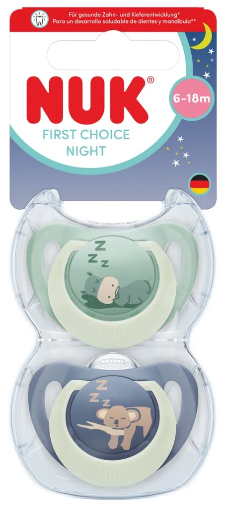 NUK First Choice Night Dudlík 0-6 m 2 ks box Bunny/sheep