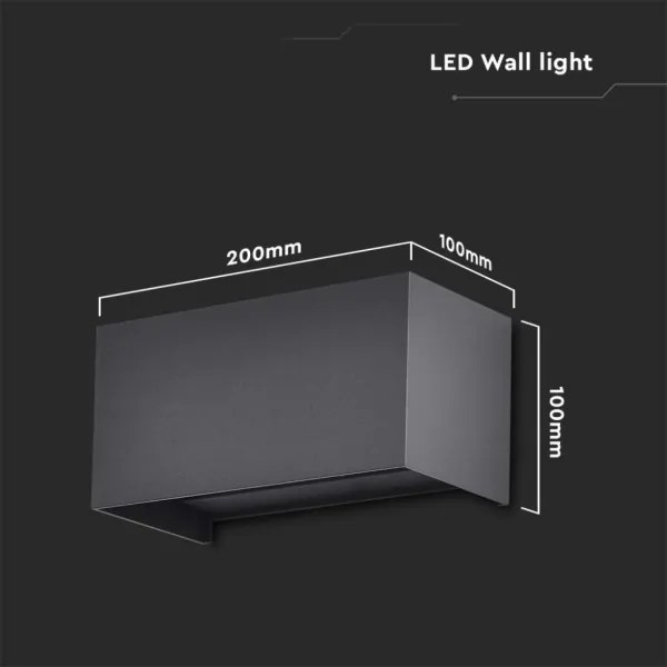 LED Venkovní nástěnné svítidlo LED/24W/230V 3000K IP65 černá