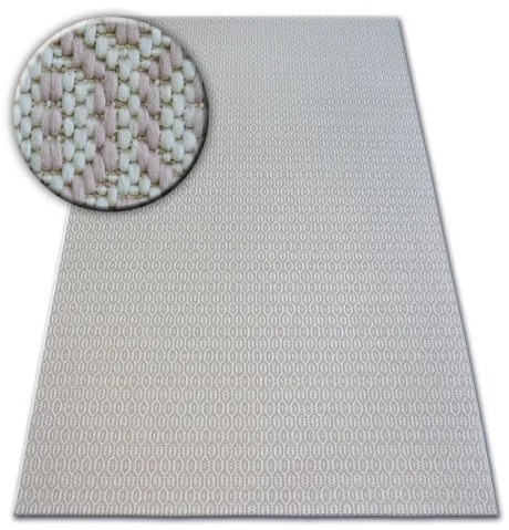 Makro Abra  Kusový koberec Sisal FLAT 48603/526 krémový růžový 140 x 200