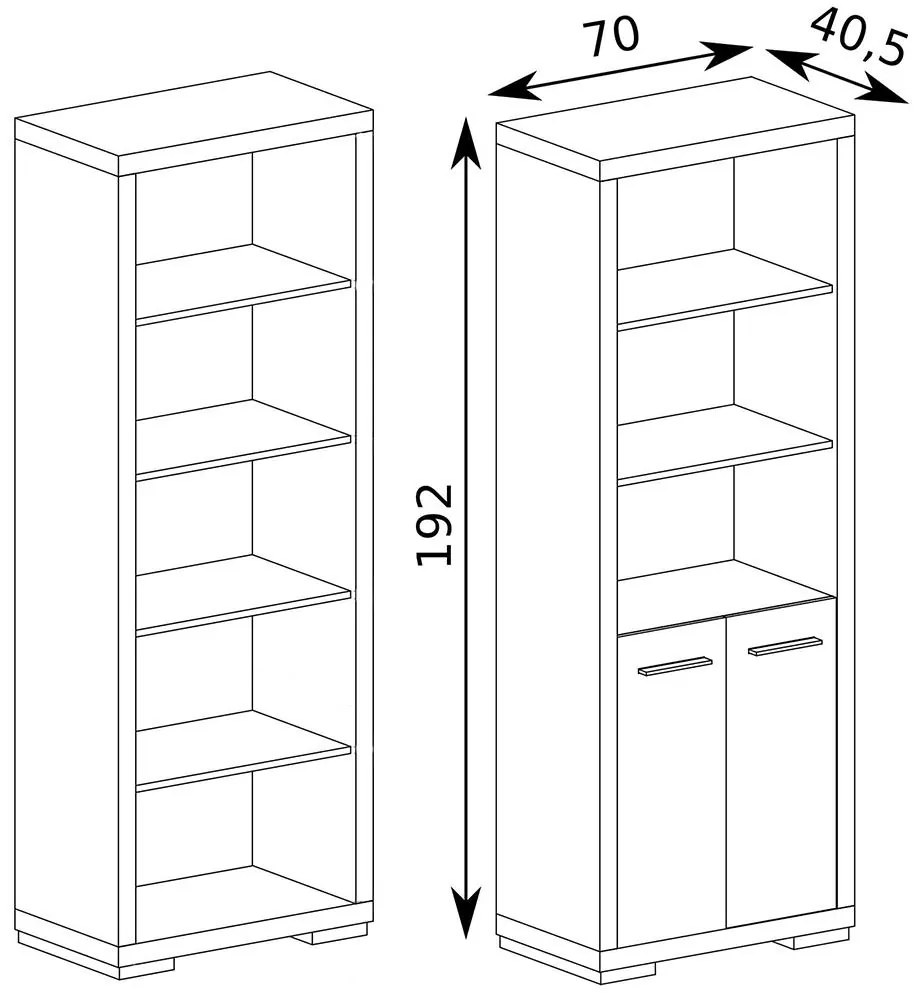 Vegas S - regál V34 - santana světlá