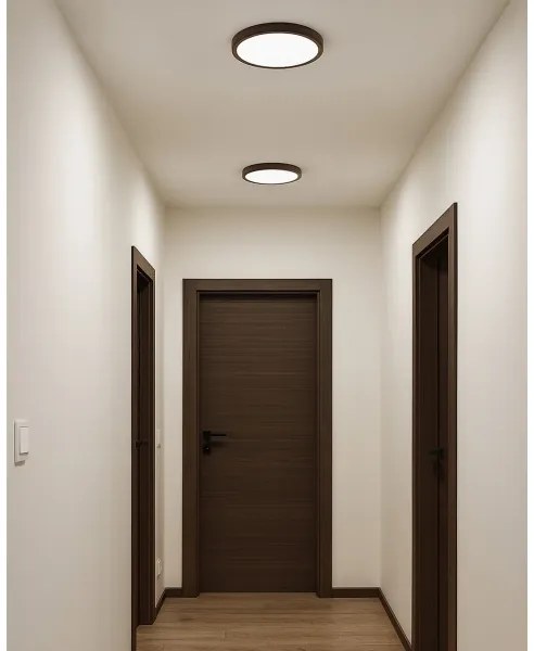 LED Stropní svítidlo LED/18W/230V 3000/4000/6500K pr. 23 cm hnědá