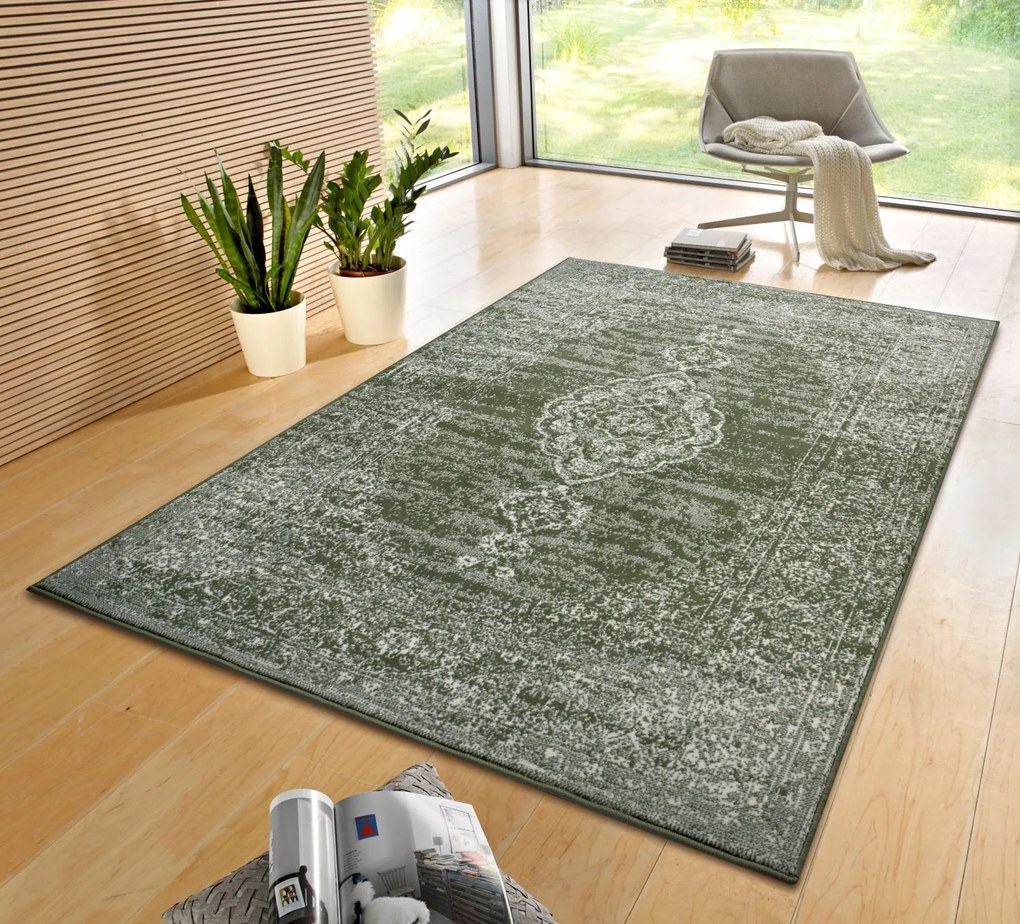 Hanse Home, Kusový koberec Gloria 105519 Green, 80x150, zelená, chodba / předsíň