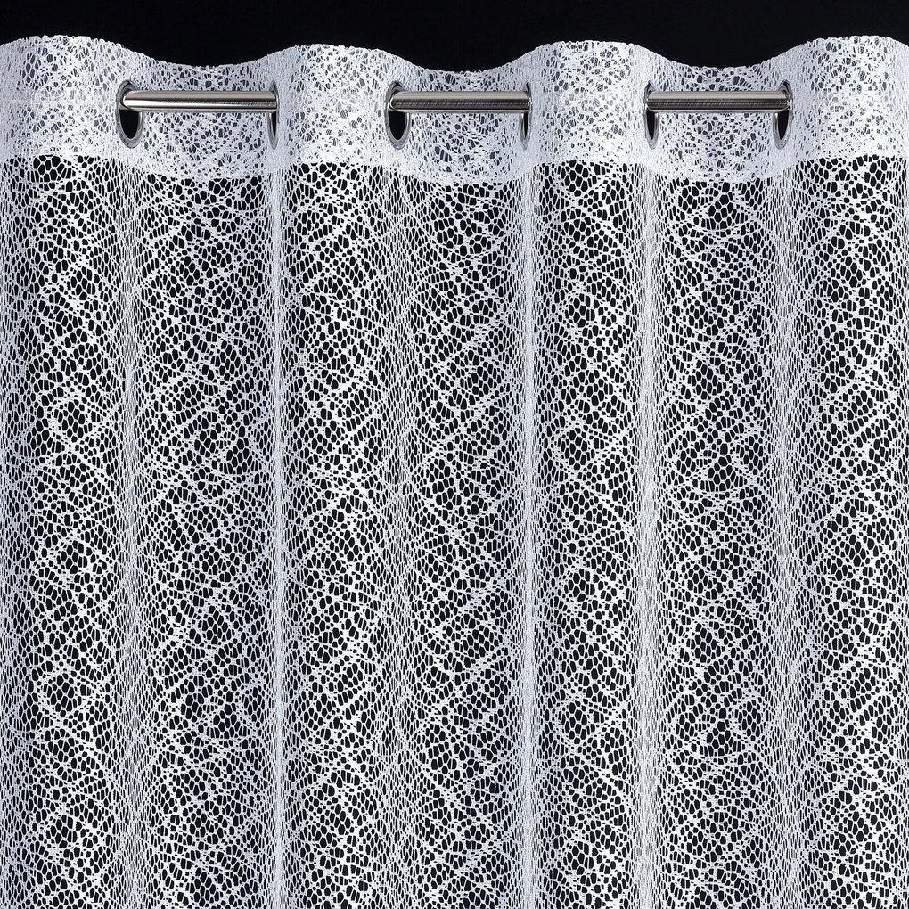 ZÁCLONA NA KROUŽCÍCH AMANDA 300 CM X 250 CM CM BÍLÁ