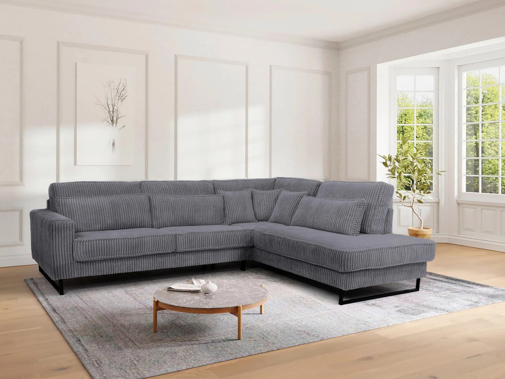 XXXLutz ROHOVÁ SEDAČKA, textil, kompozitní dřevo, tmavě šedá MID.YOU - Sedací soupravy - 000694010010