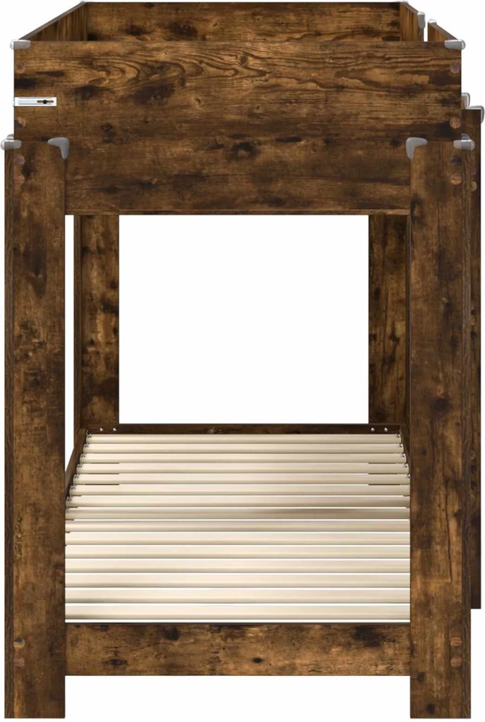 Patrová postel pro děti Kouřový dub 75 x 190 cm 3410543