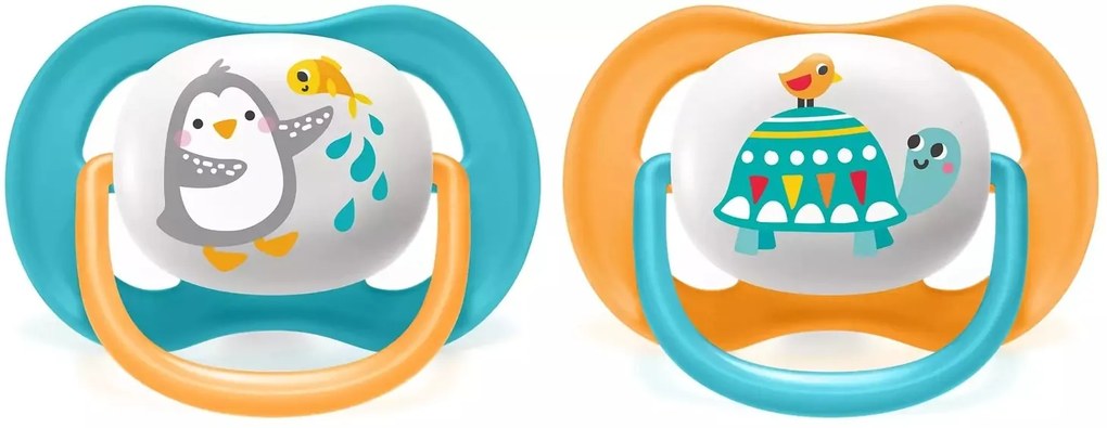 Philips Avent Dudlík ultra air 6-18m 2 ks tučňák želva