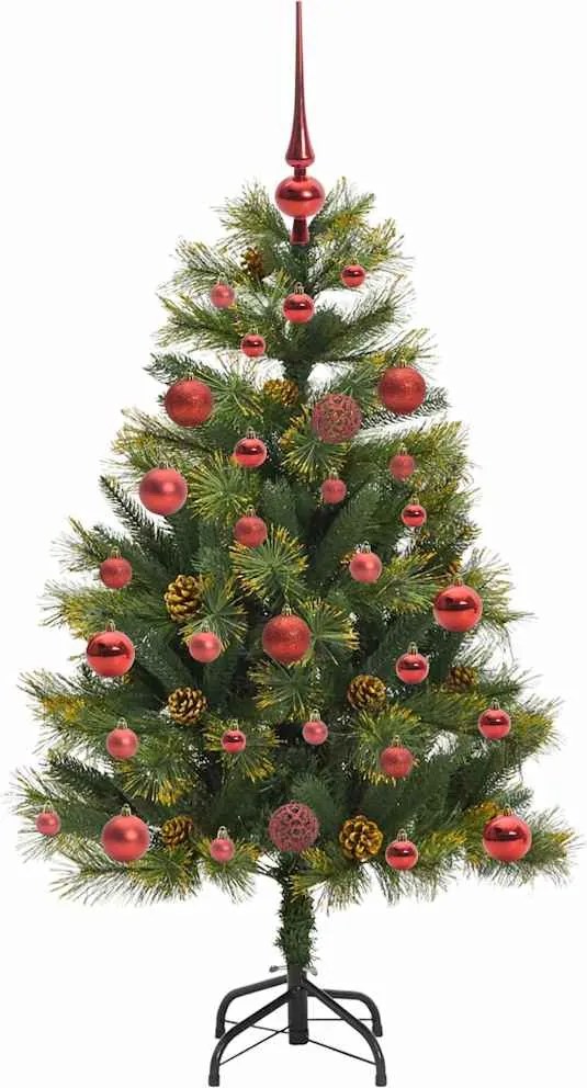 Umělý sklopný vánoční stromeček s kužely Zelená 120 cm 3395071