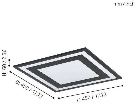Eglo 99038 - LED Stropní svítidlo SAVATARILA LED/24W/230V