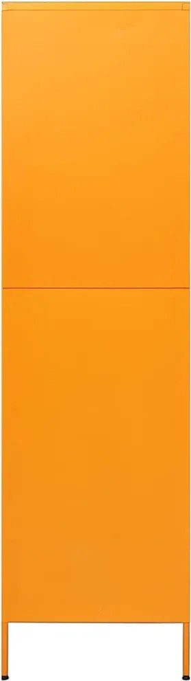 Šatní skříň hořčicově žlutá 90 x 50 x 180 cm ocel 336245