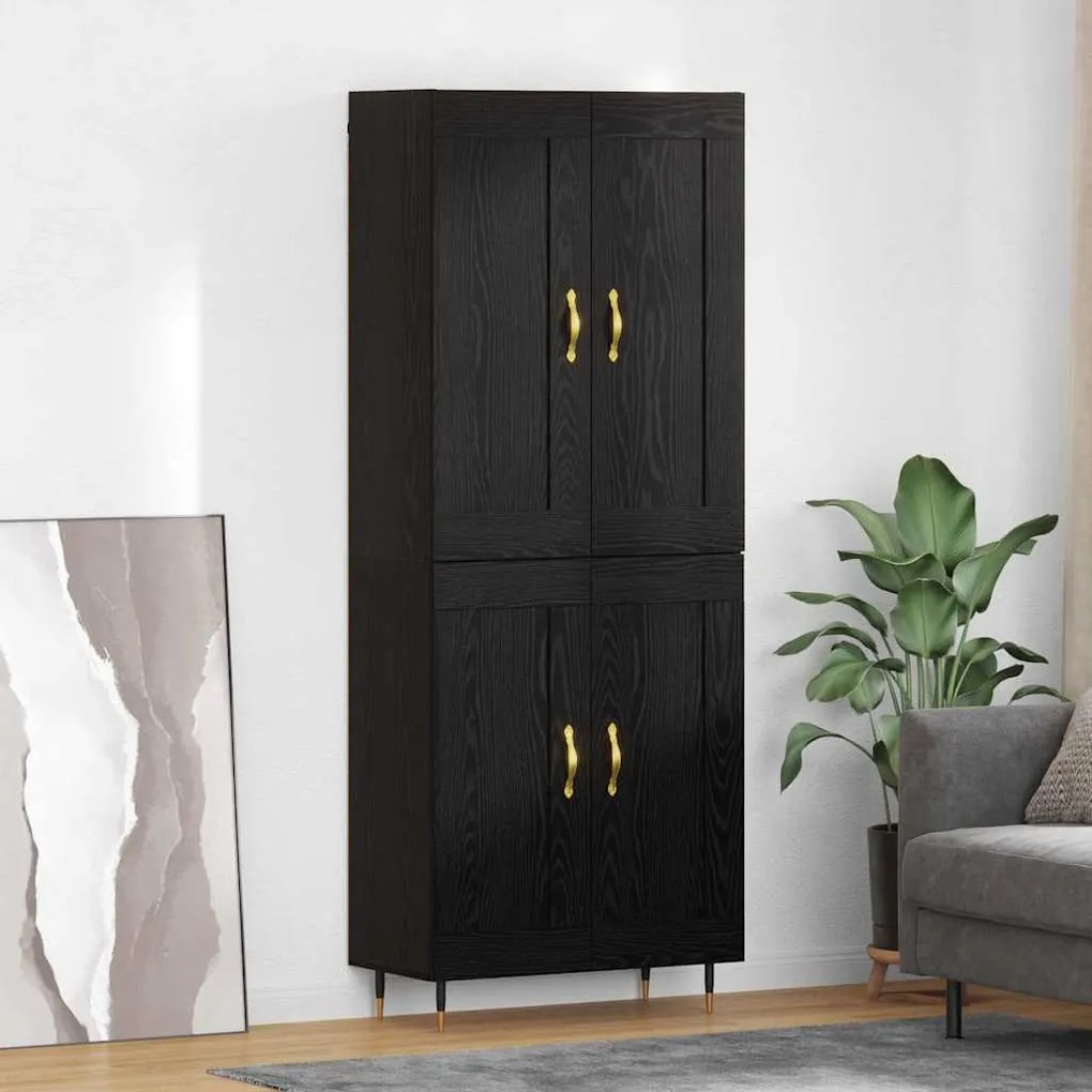 Vysoký bufet Černý dub 69,5 x 34 x 90 cm Kompozitní dřevo 3402757