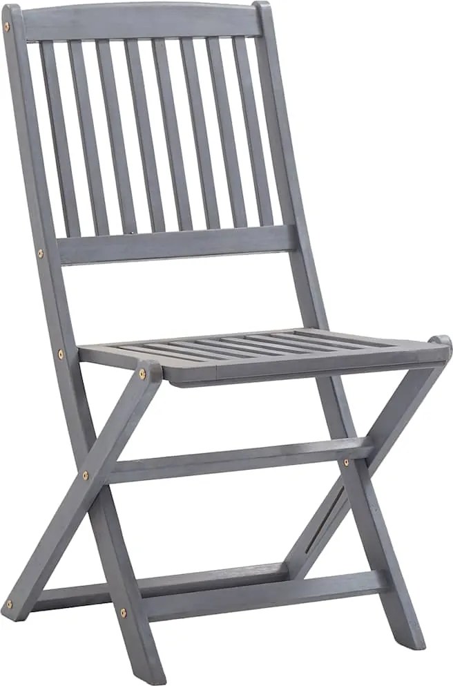Skládací židle 4 ks s polštáři z masivního akáciového dřeva 3064578