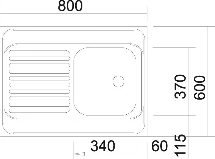 Blanco R-ES 8x6 Nerez přírodní lesk oboustranné provedení