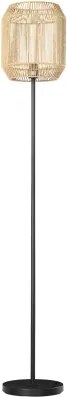 HOMCOM stojací lampa do obývacího pokoje se stínidlem z papírového lana v přírodním vzhledu zvon E27 max. 40 W - Ø 26 x 164H cm
