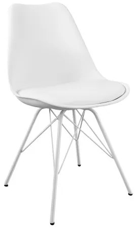 Jídelní židle Scandinavia Retro bílá / bílá