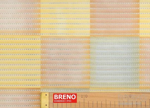 Breno Koupelnová pěnová předložka SOFTY-TEX 79842 pastelové dlaždice, šíře 65 cm, Vícebarevné