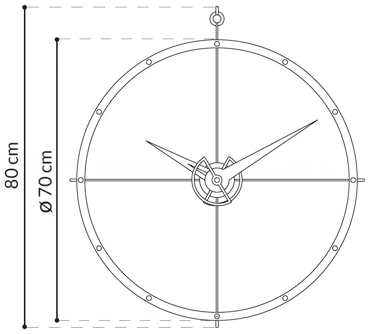 Designové nástěnné hodiny Nomon Doble OI 80cm