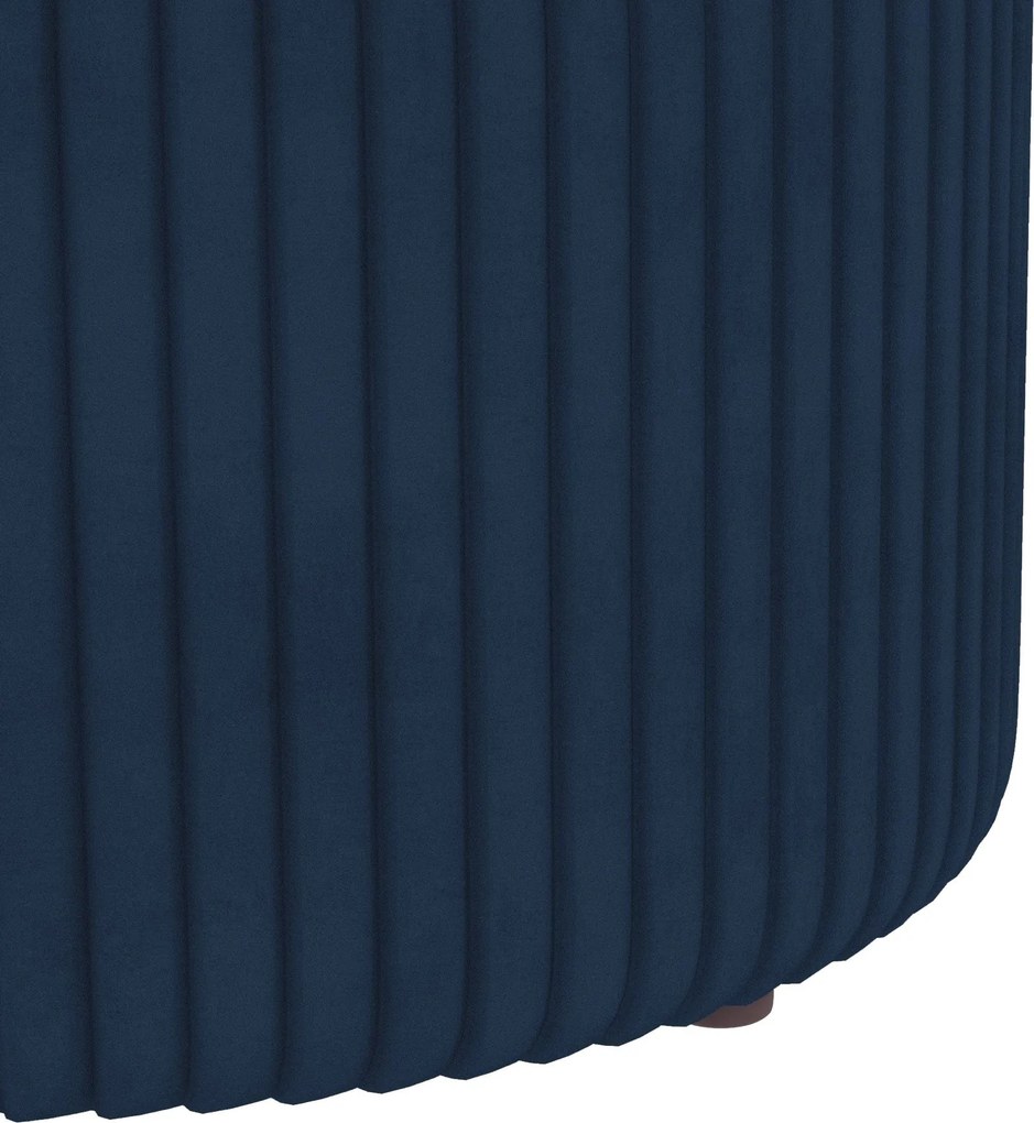 HOMCOM Pouf, taburet, úložný box, ve velurové tkanině, moderní design, 36 x 44 cm, do obývacího pokoje, ložnice, modrý