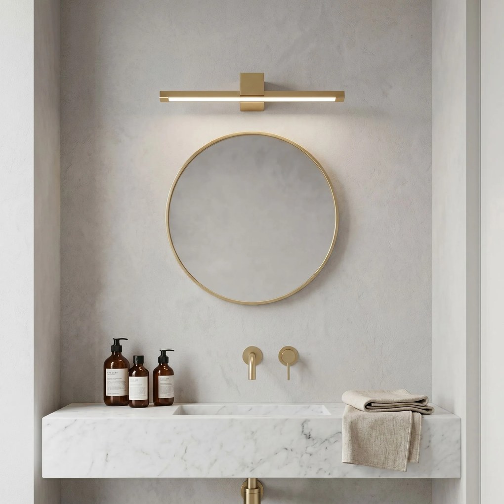 Toolight Rea, Koupelnové nástěnné LED svítidlo SWE047-1W 60cm GOLD BRUSH, OSW-20147
