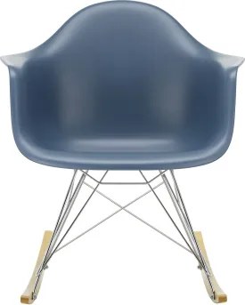 Eames Plastic Armchair RAR chrom mořská modrá javor Vitra