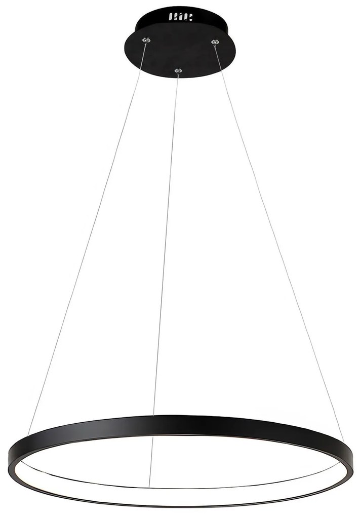 Toolight Závěsné LED osvětlení Modern Circle D99 LHJ012-CP 80cm černé