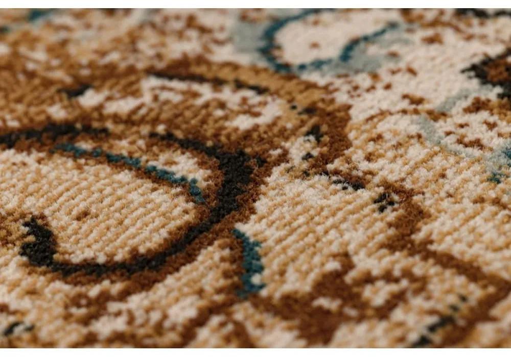 Vlněný kusový koberec Nuri hnědý 300x400cm