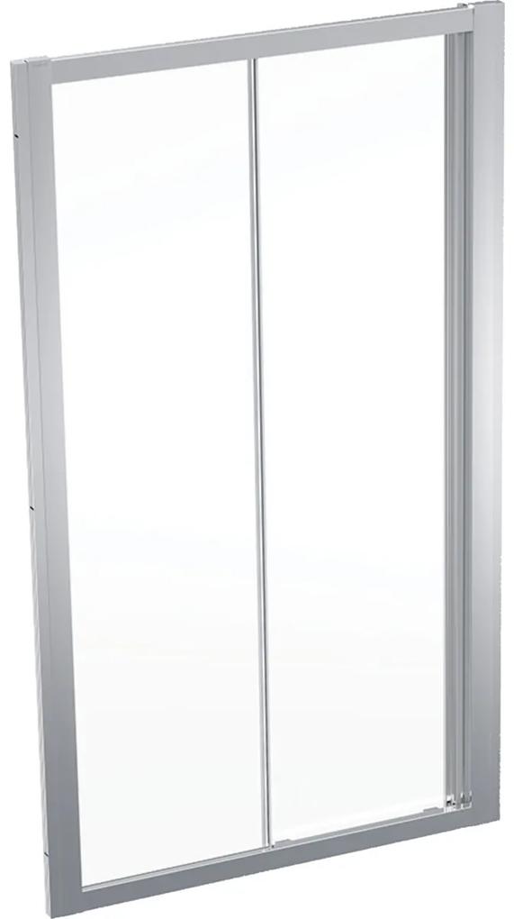 Geberit GEO - Sprchové dveře 110x190 cm, stříbrná/čiré sklo 560.143.00.2