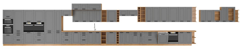 Horní rohová kuchyňská skříňka Lucid 30 G 90 ZAK (dub artisan). 1045640