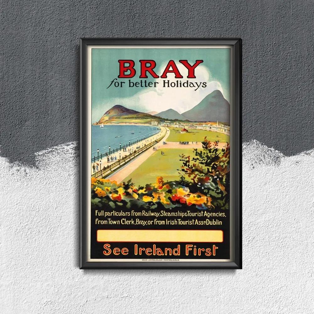Retro plakát Irsko braay pro lepší svátky