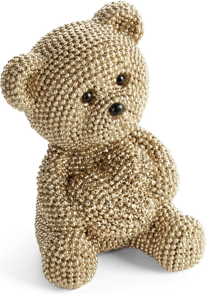 DEKORAČNÍ SOŠKA BEAR 7X9 CM ŠAMPAŇSKÁ