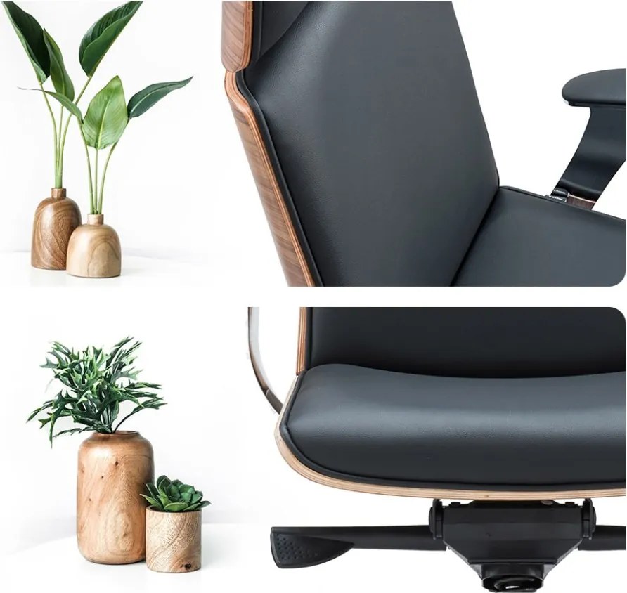 Designová kancelářská židle MOSH WUD Classic 133BL – černá
