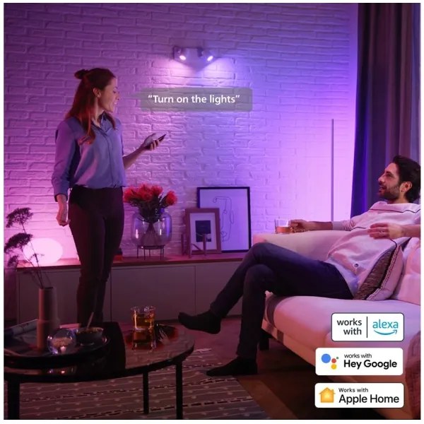 SADA 2x LED RGBW Stmívatelná žárovka Philips Hue WACA GU5,3/MR16/6,3W/12V